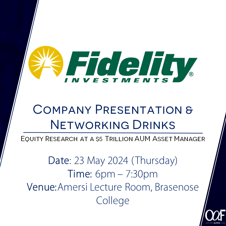 Fidelity Investments - Company Presentation and Networking Drinks ...